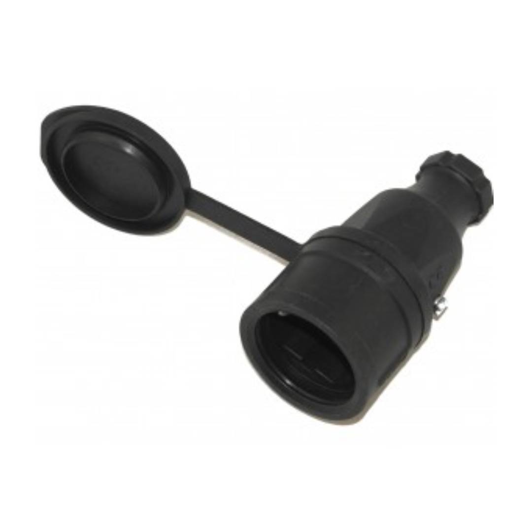 AC Female Power Connector France CEE7/5 16 Amp 250 Volt Black Straight ...