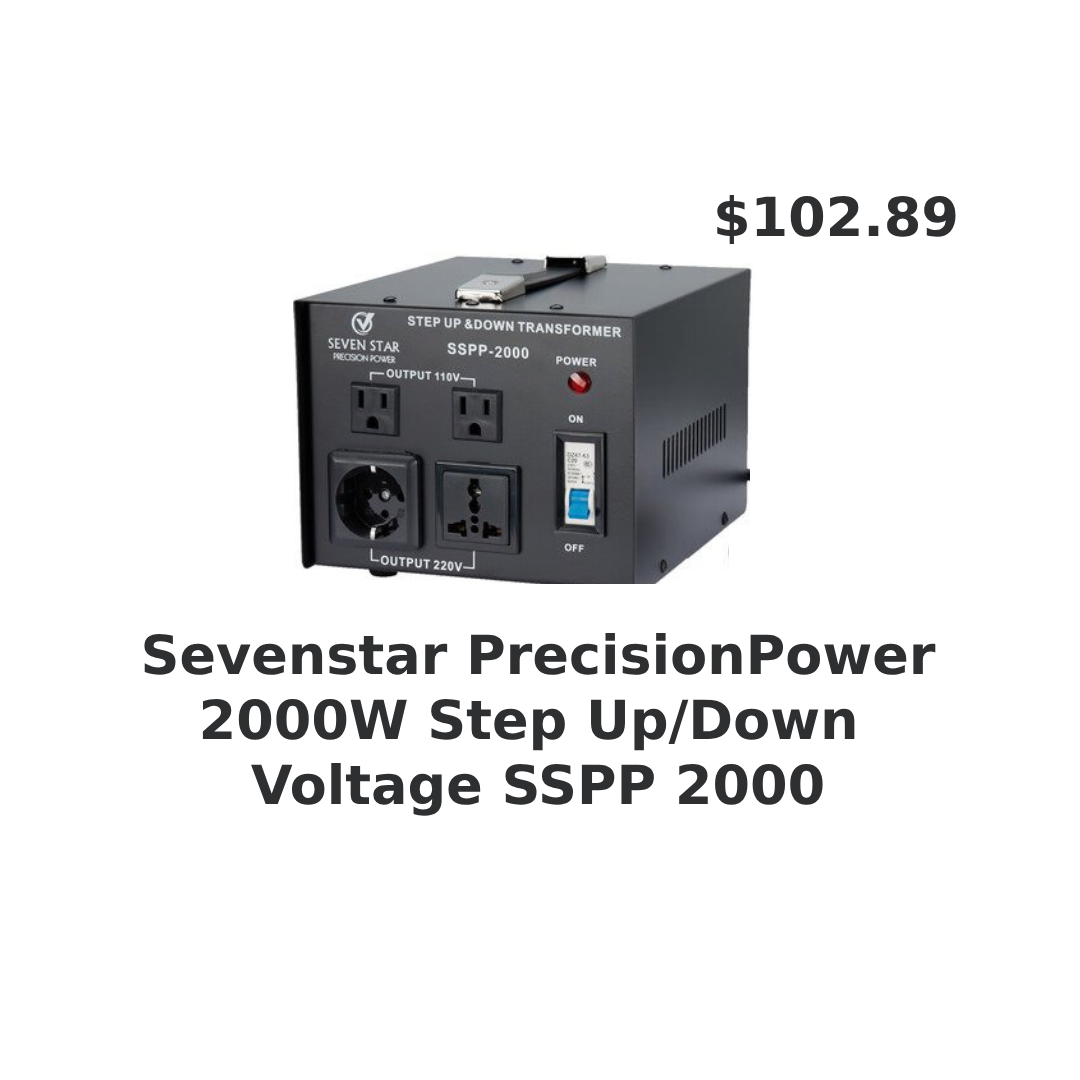 Sevenstar Precision Power 2000W Step Up/Down Voltage SSPP 2000 - Overseas220volts